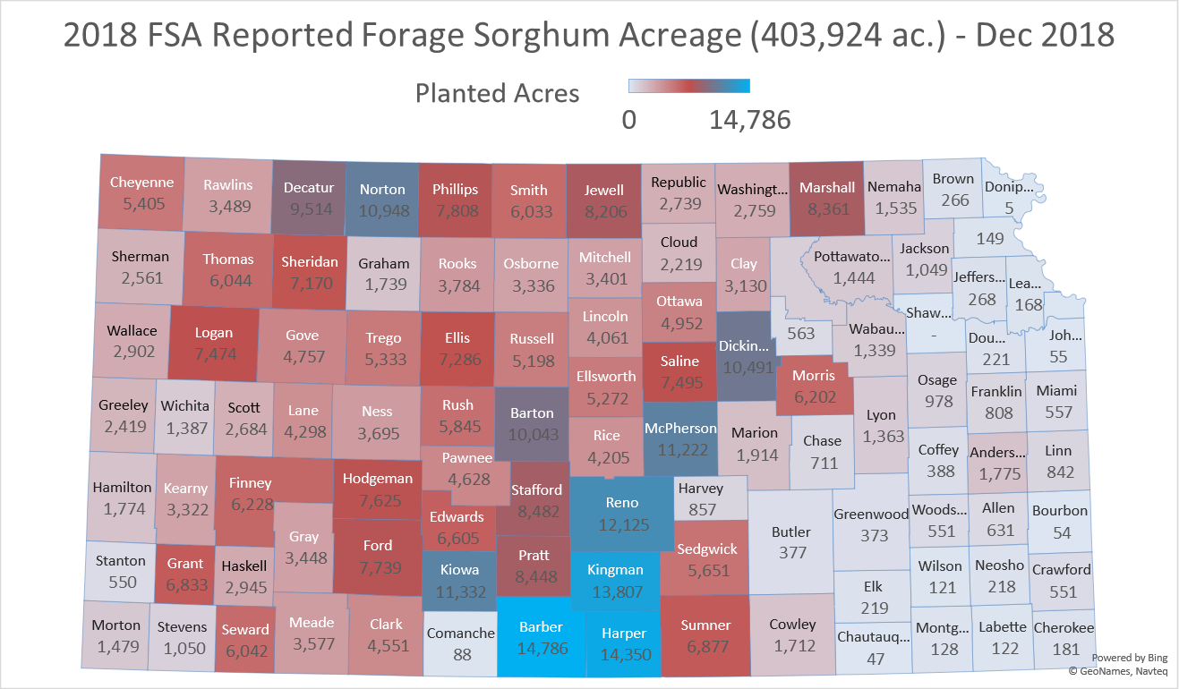 FSA Reported Forage Sorghum Acreage in Kansas | Kansas Forage and ...